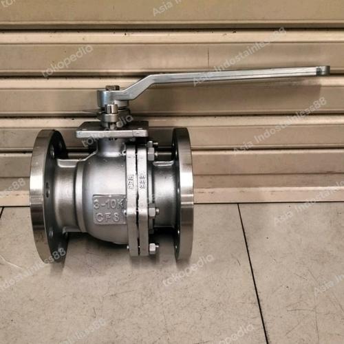 Jual Ball Valve Flange JIS 10K 3" inch DN80 Stainless SS 316 CF8M SS316 ...