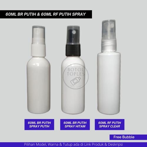 Promo Botol Spray 60ml Tabular Putih plastik tebal bening (HARGA GROSIR ...
