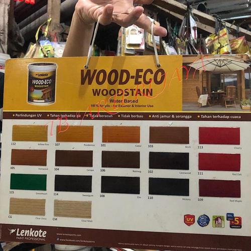 Jual Cat Politur Kayu Berbahan Dasar Air Lenkote Wood Eco Woodstain ...