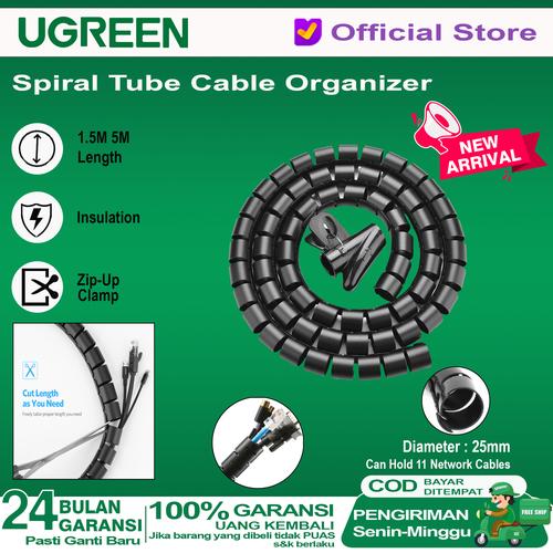 Jual UGREEN Pelindung Kabel Spiral Wrap Cable Zipper Organizer Tube 1 ...