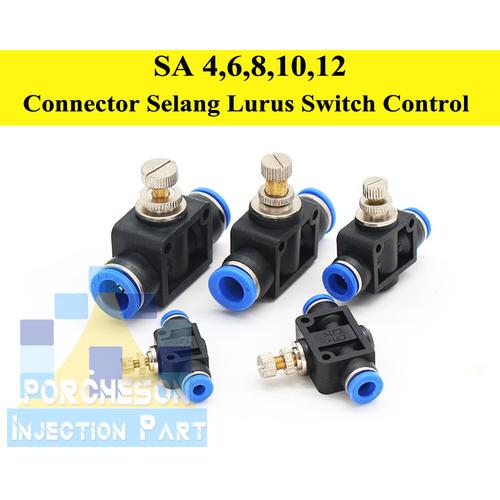 Jual SA Connector Selang Lurus Fitting Pneumatic Speed Control MSA / SA ...