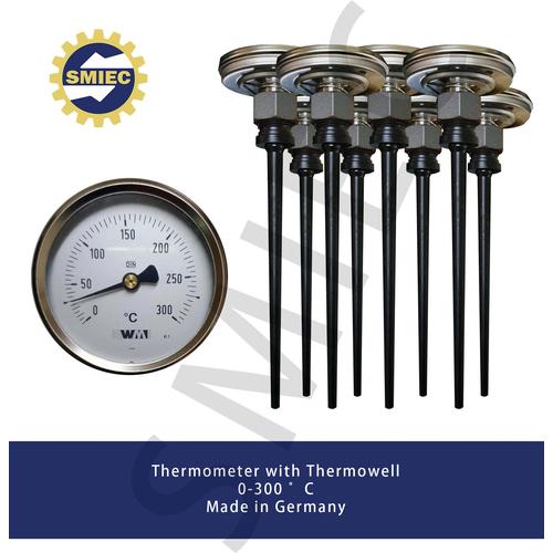 Jual Thermometer Include Thermowell 0-300 derajat C Thermo 0 - 300C ...