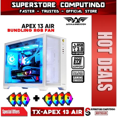 Promo Casing Gaming Armaggeddon Tessaraxx Apex 13 Air E-ATX | White PC ...