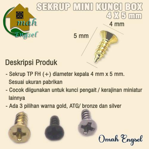 Jual Sekrup skrup mini 4 x 5 mm screw skrup kecil untuk kunci box 3 ...