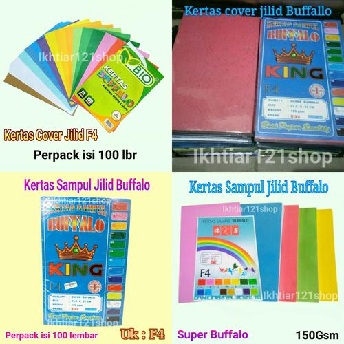Jual Kertas Cover Jilid Buffalo F4/Kertas Jilid Buffalo isi 100 lembar ...