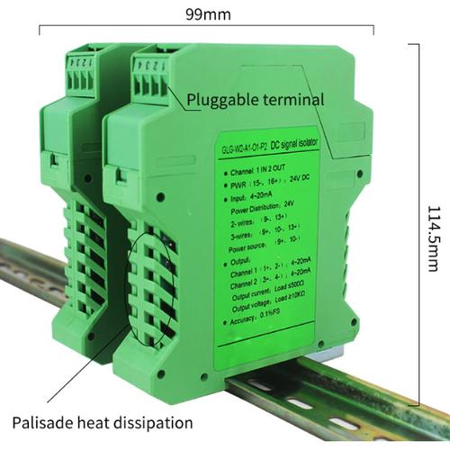 Jual Dc Signal Isolator Current Isolator 4 20ma 1 Input 2 Output 24v