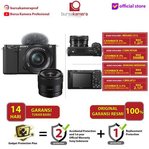 Promo Sony ZV-E10 Mirrorless Camera + Sony E 11mm f/1.8 Lens (Black ...