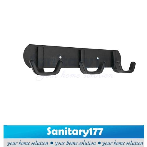 Jual Kapstok 3kait stainless hitam 130-gantungan baju hook hooks 3 kait ...