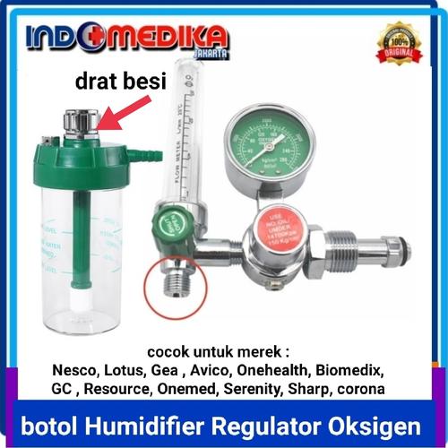 Jual tabung humidifier regulator oksigen / botol regulator tabung ...