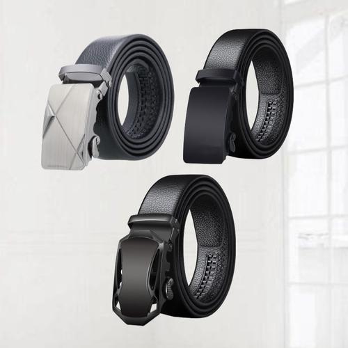 Jual Ikat Pinggang Pria Kulit PU Model rel Material kepala Alloy ready ...