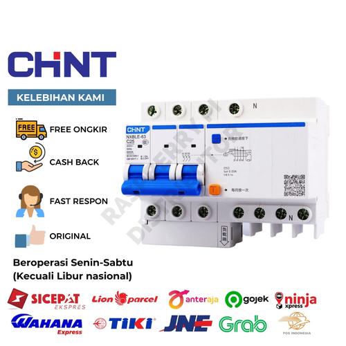 Jual RCCB ELCB + MCB RCBO Chint NXBLE-63 3P+N 6kA 25A - 300mA - Jakarta Barat - Raspberry Pi ...