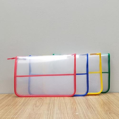 Jual Map Plastik Resleting Jaring Folio LUSIN/Zipper Bag/Map Jala ...