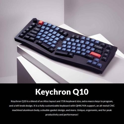 Jual Keychron Q10 (Alice Layout) QMK Fully Assembled Knob version ...