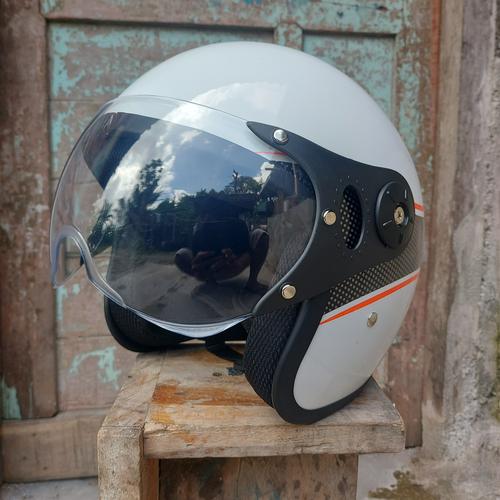 Jual Helm Scoopy Putih - Kab. Bantul - Helm Vespa | Tokopedia