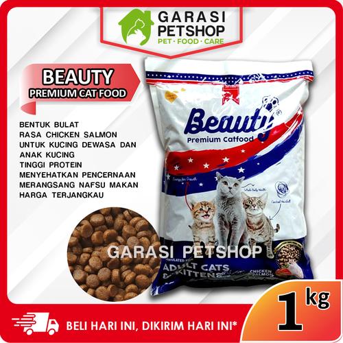 Jual Makanan Kucing BEAUTY 1 KG Cat Food Dry BEAUTY Premium Cat Food ...