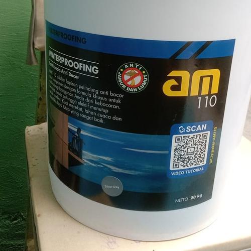 Jual am110 waterproofing cat pelapis anti bocor warna silver grey 20kg ...