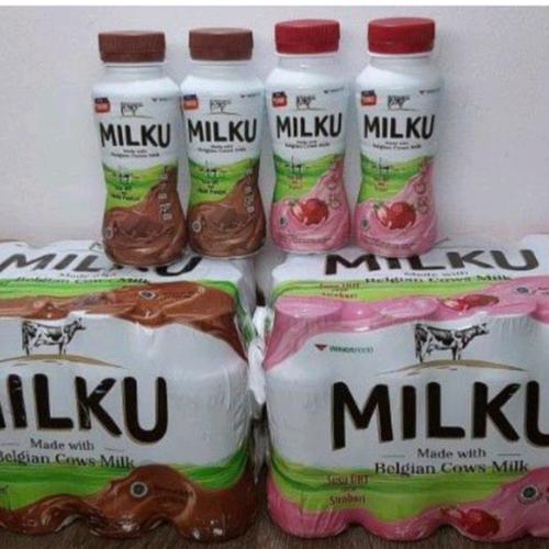 Jual Susu Milku UHT botol isi 12 coklat strawberry Ready - Jakarta ...