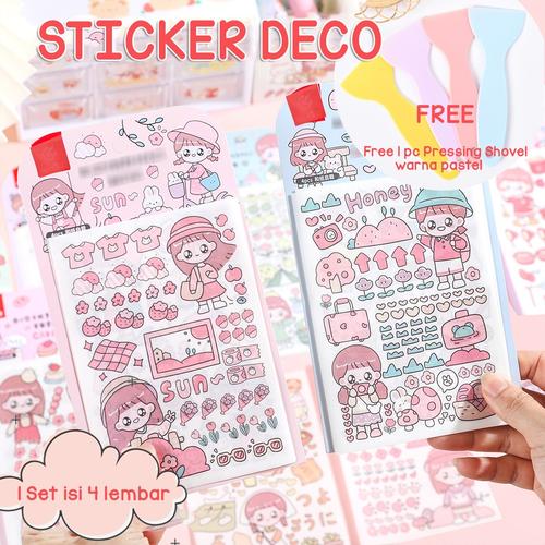 Jual HS-TEMPELAN BUKU DIARY STIKER DECO STIKER KOREA STICKER KARTUN ...