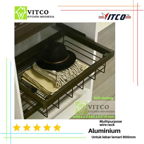 Jual VITCO Multipurpose Aluminium Wardrobe Wire Rack / Rak tarik ...