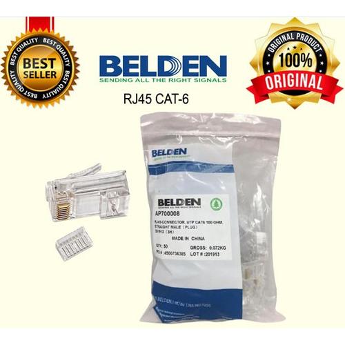 Jual ORIGINAL Belden Konektor RJ45 Cat6 @50pcs / Belden Connector RJ 45 ...