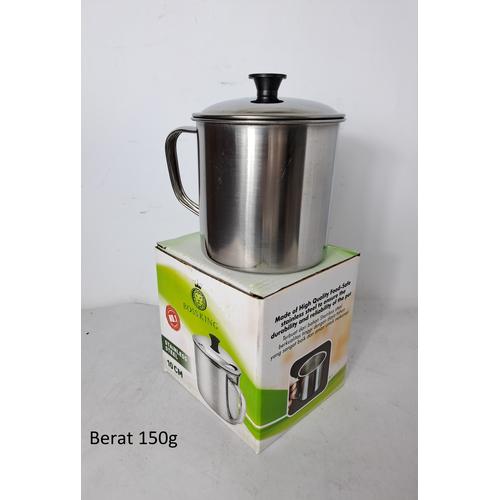 Jual Mug Tutup Stainless Tebal/ Cangkir Gelas Tahan Panas- Pandan ...