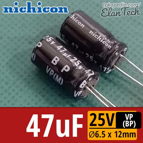 Jual Elco 47uF 25V BP Nichicon Kapasitor Bi/Non Polar Capacitor ElanTech - Jakarta Pusat ...