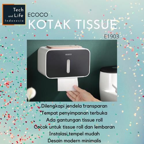 Promo Kotak Tisu Toilet Tempel Gantung Tissue Storage Dispenser Ecoco E1903 - Hitam - Jakarta ...
