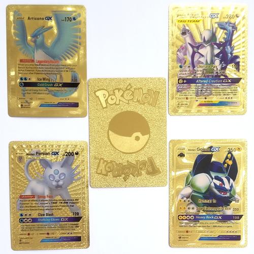 Jual Kartu Pokemon GX Gold Emas Articuno Arceus Dialga Palkia Golem ...