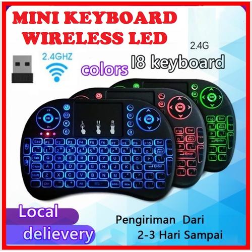 Promo Mini Keyboard Wireless i8 Batre Isi Ulang Remote Voice with ...