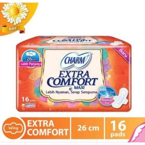 Jual Charm Extra Comfort Maxi Pembalut 26 cm 16 pads - Pembalut Maxi ...