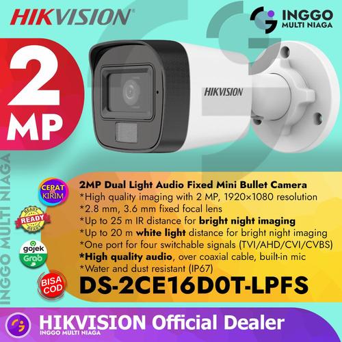 Jual HIKVISION DS-2CE16D0T-LPFS CCTV KAMERA 2MP DUAL LIGHT PREMIUM FULL HD - Jakarta Barat ...