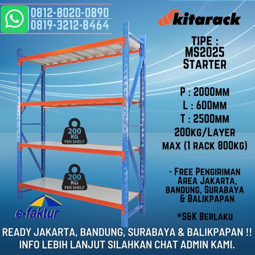Jual KITARACK STARTER MS2025 RAK GUDANG 4 LAYER TINGGI 2.5 METER ...