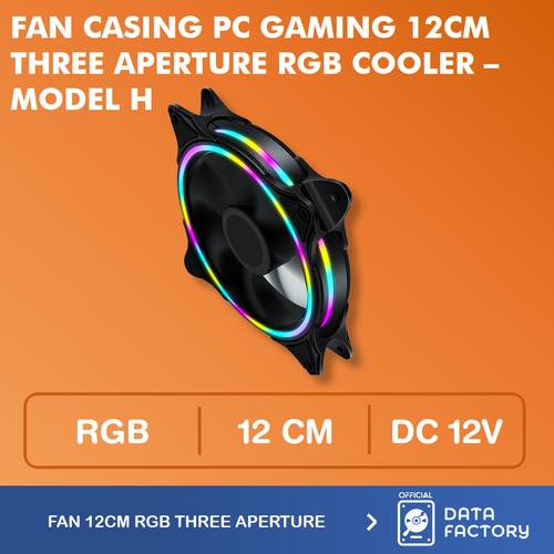 Jual FAN CASING RGB 12CM THREE APERTURE / CPU CHASING COOLER / Model H ...