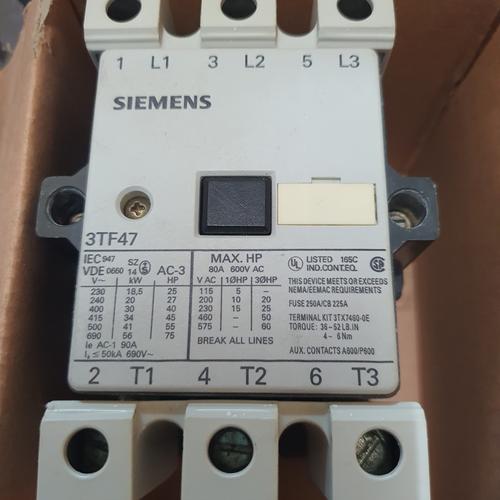 Jual magnetic contactor siemens. 3tf47 3pas 80a coil 220vac - Jakarta ...