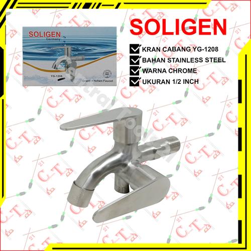Jual Kran Tembok Stainless Cabang 2 Double Keran Air toilet Shower ...
