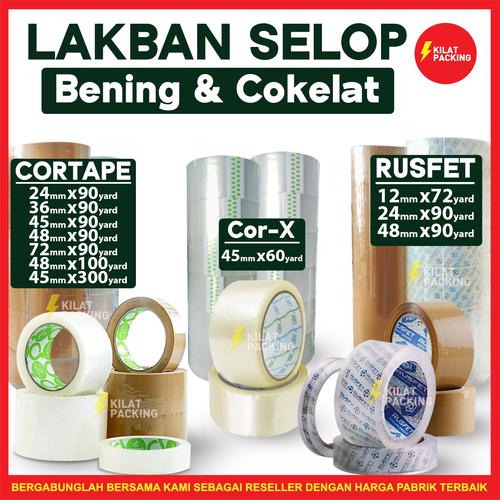 Jual Isolatip Cokelat Bening Solatip Lakban OPP Tape Plakban SELOP ...