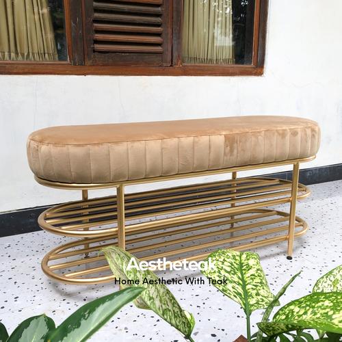 Jual BENCH OTTOMANS / RAK SEPATU RANGKA BESI DUDUKAN BUSA MODERN NORDIC ...