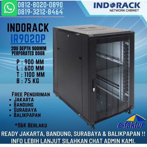 Jual INDORACK CLOSE RACK 20U DEPTH 900MM PERFORATED DOOR RACK CABINET ...