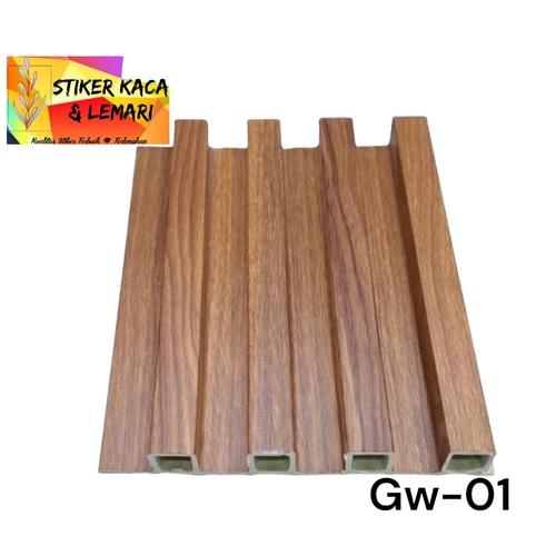 Jual Woodpanel Wood Panel WPC PVC Motif Kayu Uk 150cm x 16cm x 22mm - GW01, 145cm - Jakarta ...