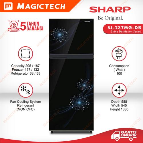 Jual KULKAS SHARP 2 PINTU SJ-237MG / SJ-237MG-DB LOW VOLTAGE 205L - BLUE - Kota Batam ...