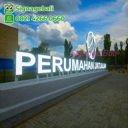 Jual Huruf timbul stainless acrylic box LED PERUMAHAN JATIJAJAR - Kota ...