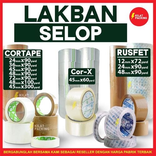 Jual Lakban Bening Coklat Isolasi Solatip OPP Tape Plakban SELOP ...