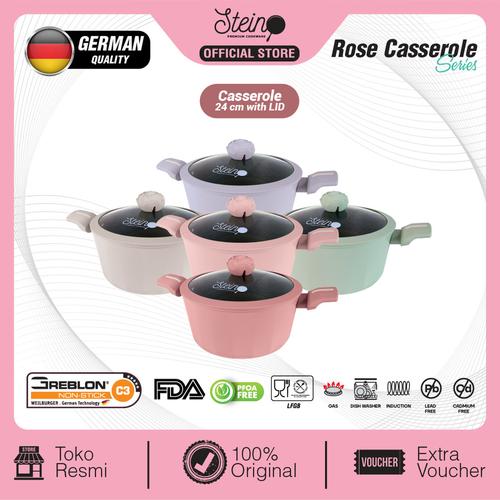 Jual Steincookware Stein Rose Casserole 24cm 24 cm 24-cm Anti Lengket - MILKY WHITE - Jakarta ...