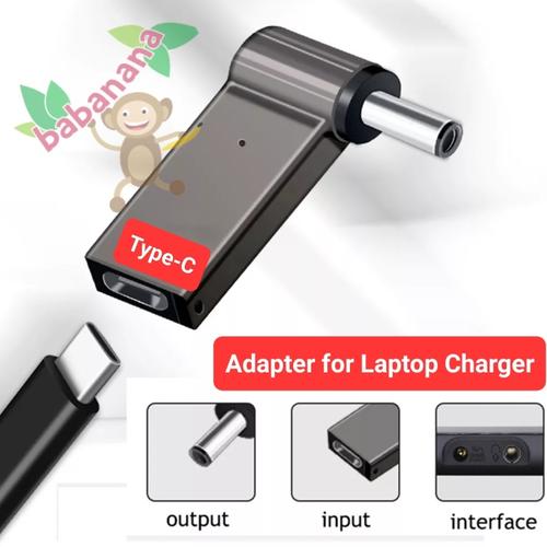 Jual Adapter Charger for Laptop USB Type-C 100 watt to DC Converter casan - 2.5 x 0.7 mm ...