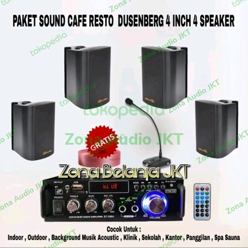 Jual Paket Sound System Cafe Resto Speaker Dusenberg 4 Inch 4 Unit ...