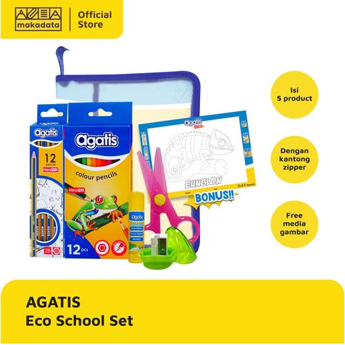 Jual SCHOOL SET ECO | PAKET MENULIS DAN MEWARNAI AGATIS (1 SET) MURAH ...