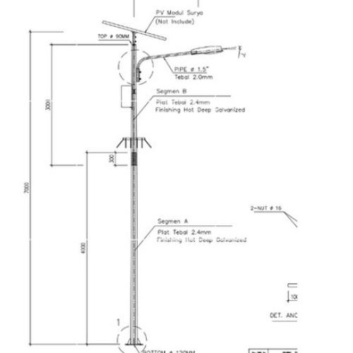Jual tiang pju two in one - Kab. Bekasi - maju pole | Tokopedia