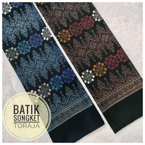 Jual Bahan Batik Songket Meteran | Batik Toraja - Toraja Hitam ...