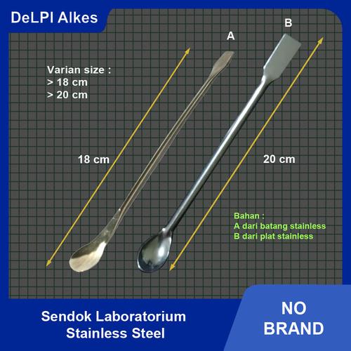 Jual Sendok Laboratorium Spoon Spatula Stainless Steel 18 20 cm - 20 cm ...