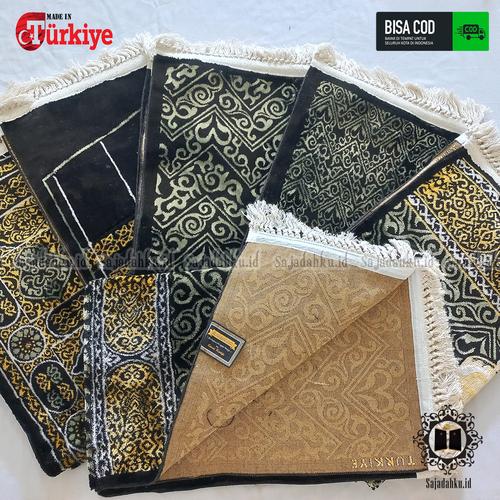 Jual Sajadah Hitam Turkey Turki Sejadah Bludru Premium Original Super ...